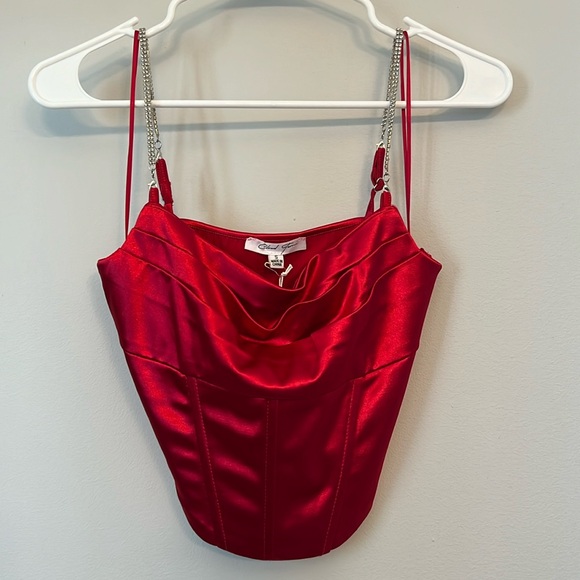 Cloud Ten | Tops | Nwt Satin Corset Top | Poshmark